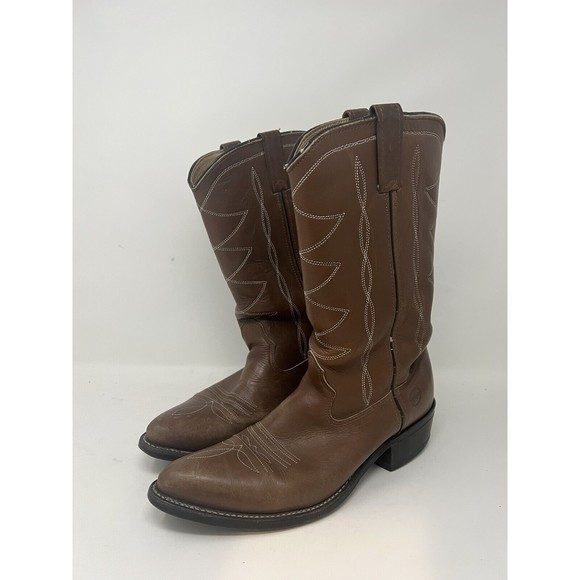 Double-H Boots | Shoes | Mens Vtg Double H Hh 92 Brown Leather Western ...